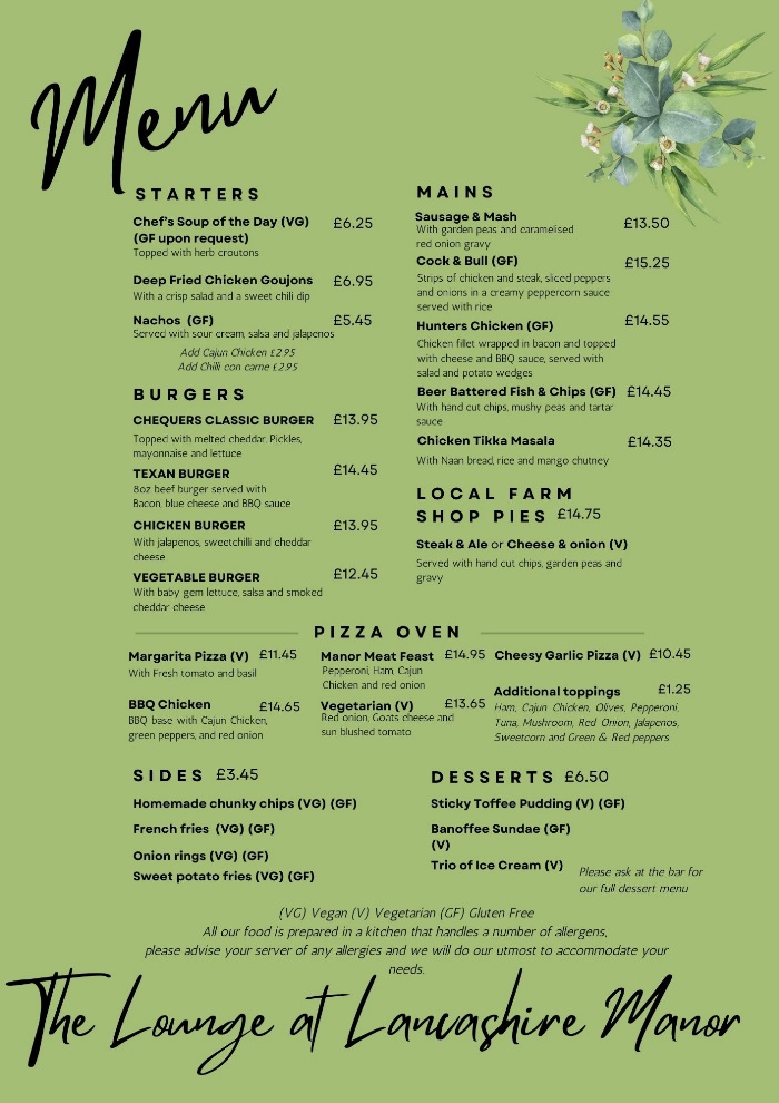 Lancashire Manor Hotel Restaurant