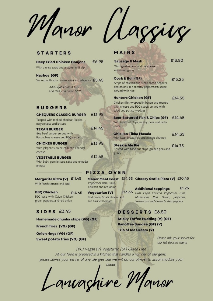 Lancashire Manor Hotel Restaurant